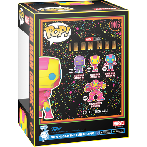 Funko Pop! Marvel - The Infinity Saga - Iron Man (Mark 3) Blacklight