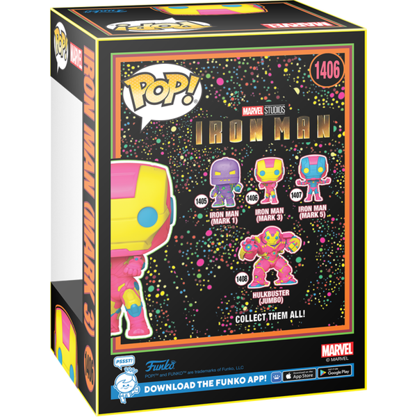 Funko Pop! Marvel - The Infinity Saga - Iron Man (Mark 3) Blacklight